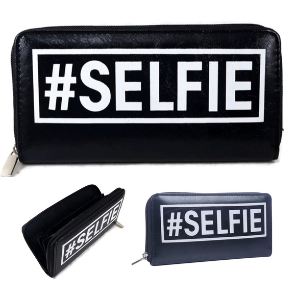 Mad Style | Bags | Cute Mad Style Black Pleather Selfie Wallet Mod ...